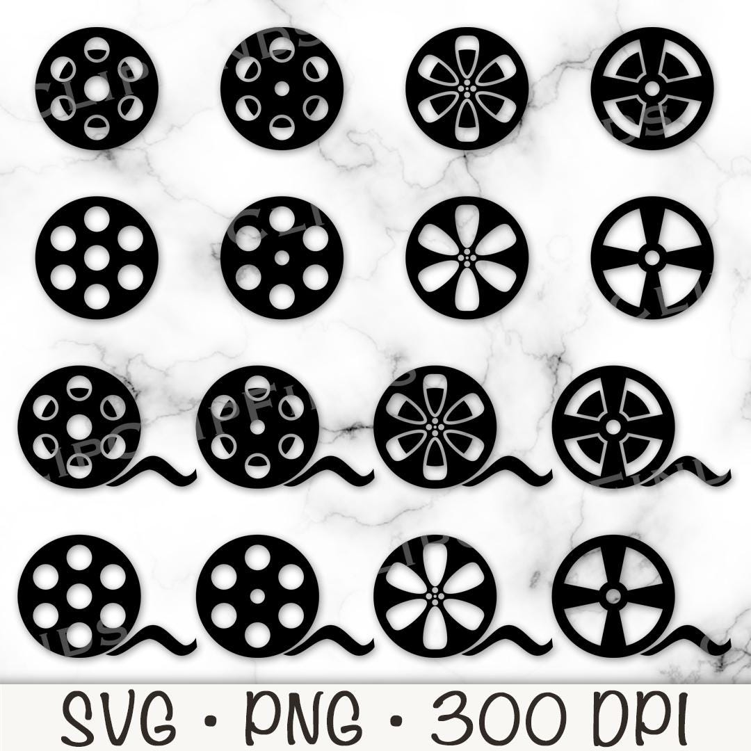 File Reel SVG, Vintage Film PNG, Movie Clipart, Retro Cinema Film ...