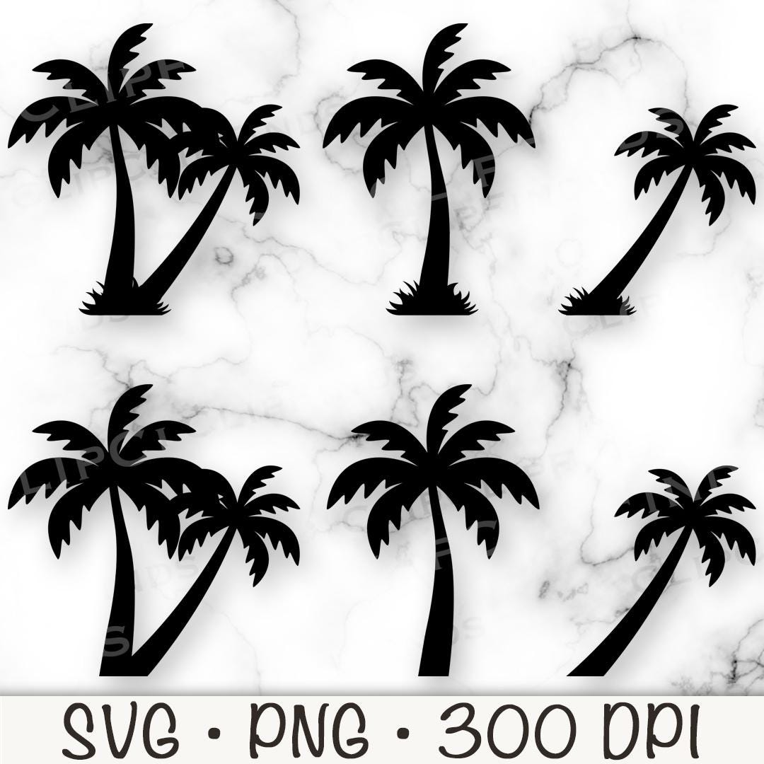 Palm Tree SVG, Vector Cut File and PNG Transparent Background, Clip Art ...