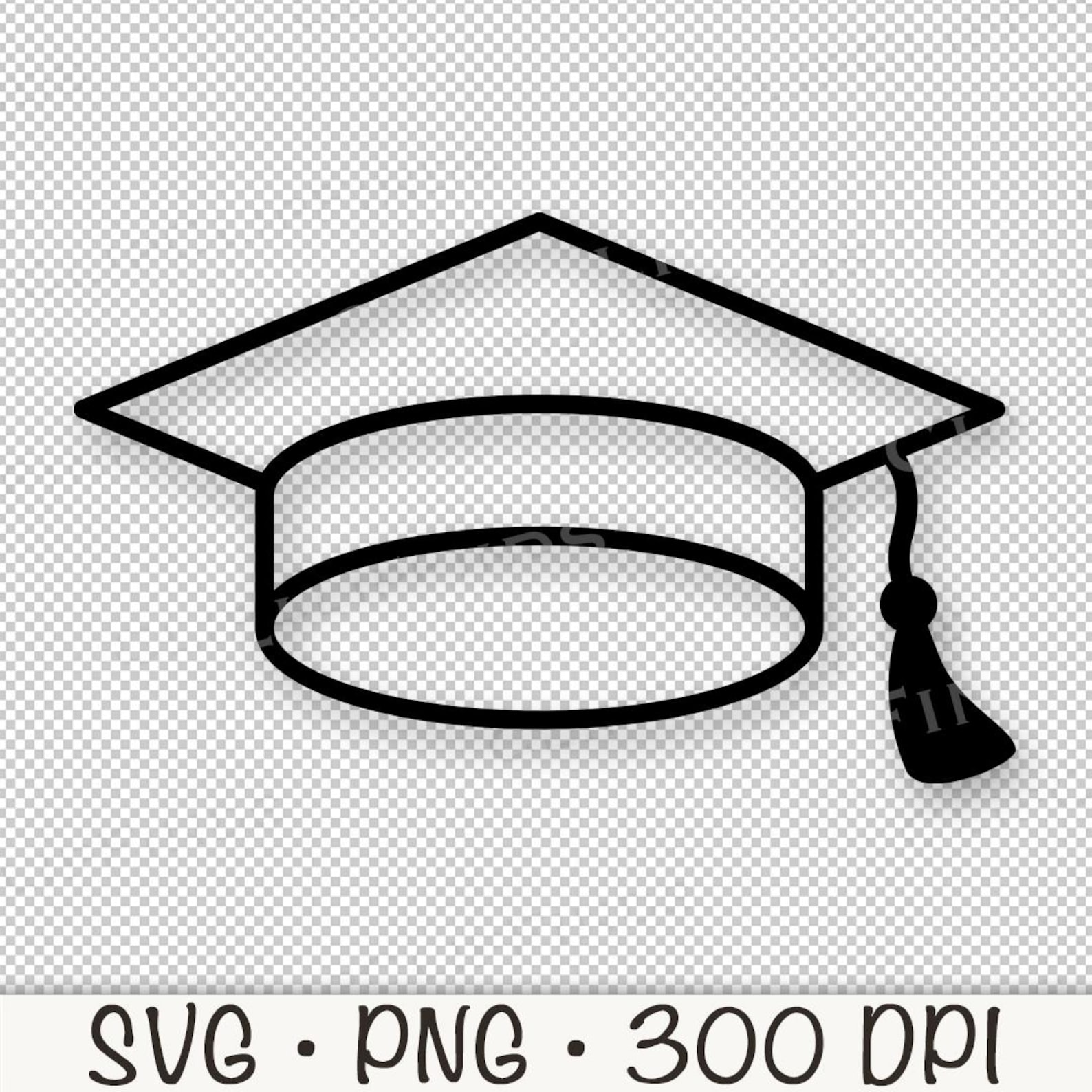 Graduation Cap Outline SVG, Graduation Hat Outline PNG, 2025 Graduation ...