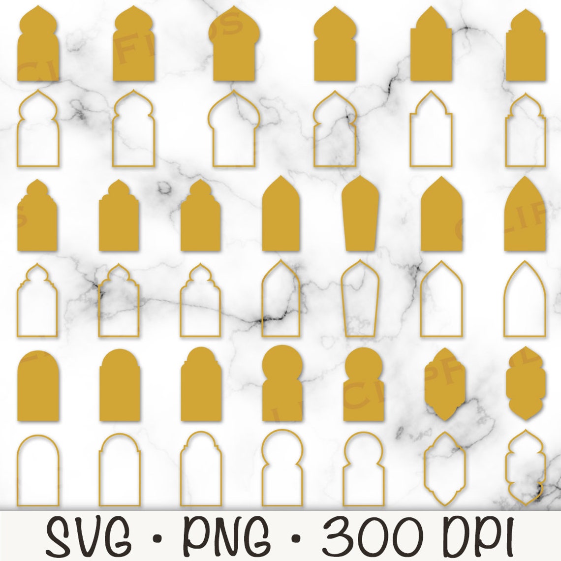 Mediterranean Border Frames SVG, Outline,arabic Frames, Moroccan Frames ...