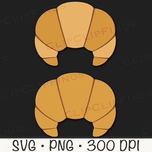 Croissant SVG, Croissant Clipart, Croissant PNG, Pastry, Bread, Digital ...