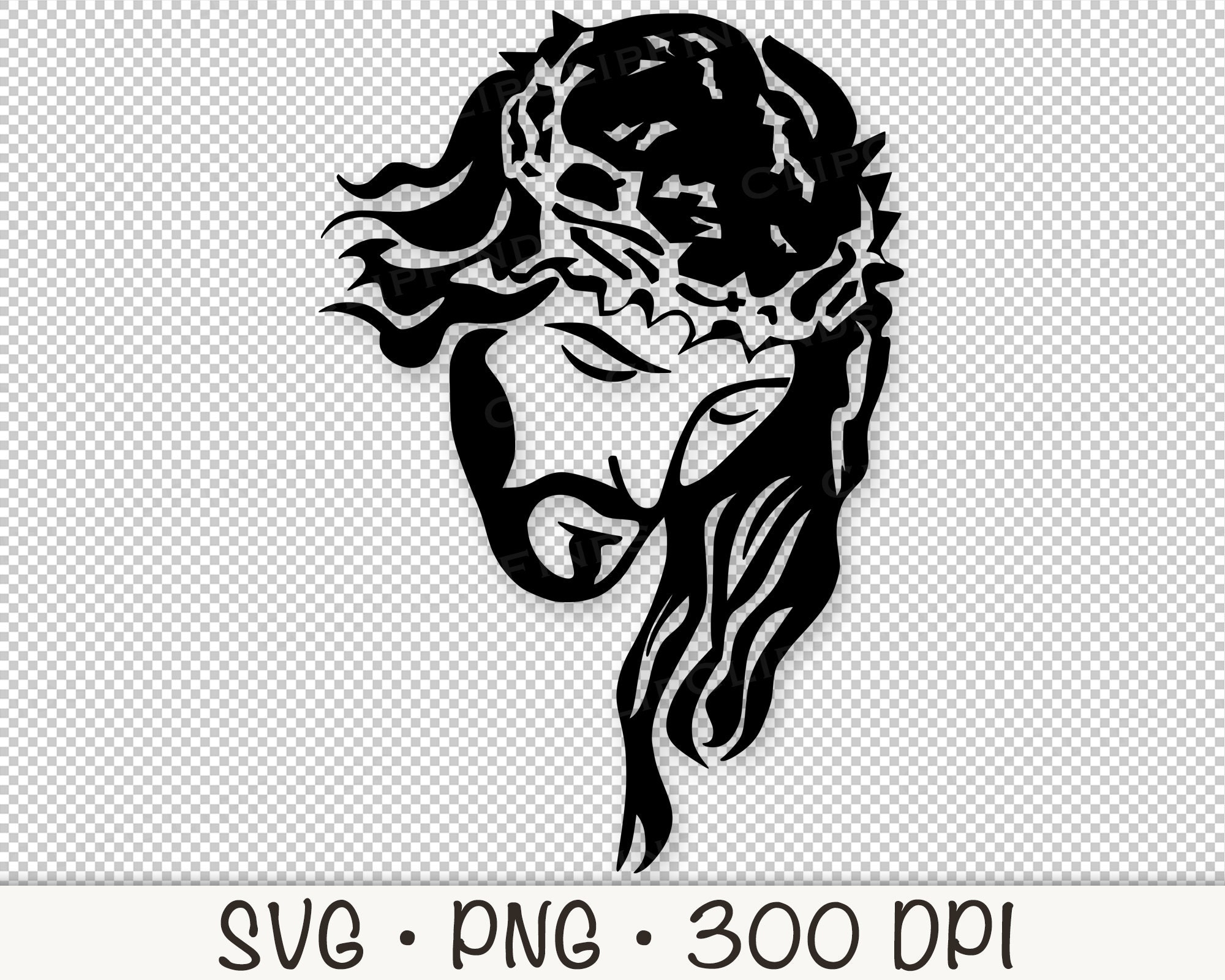 Jesus Head Stencil
