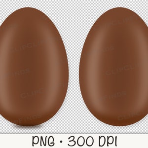 Chocolate Easter Egg Clipart, Easter Egg PNG, Instant Digital Download ...