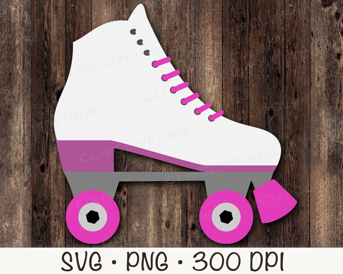 Clipart de patines rosas: PNG, SVG, descarga digital - Etsy España