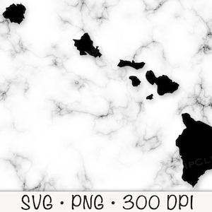 Hawaiian State Map SVG, Hawaii SVG, Hawaii Map, Hawaii Archipelago ...