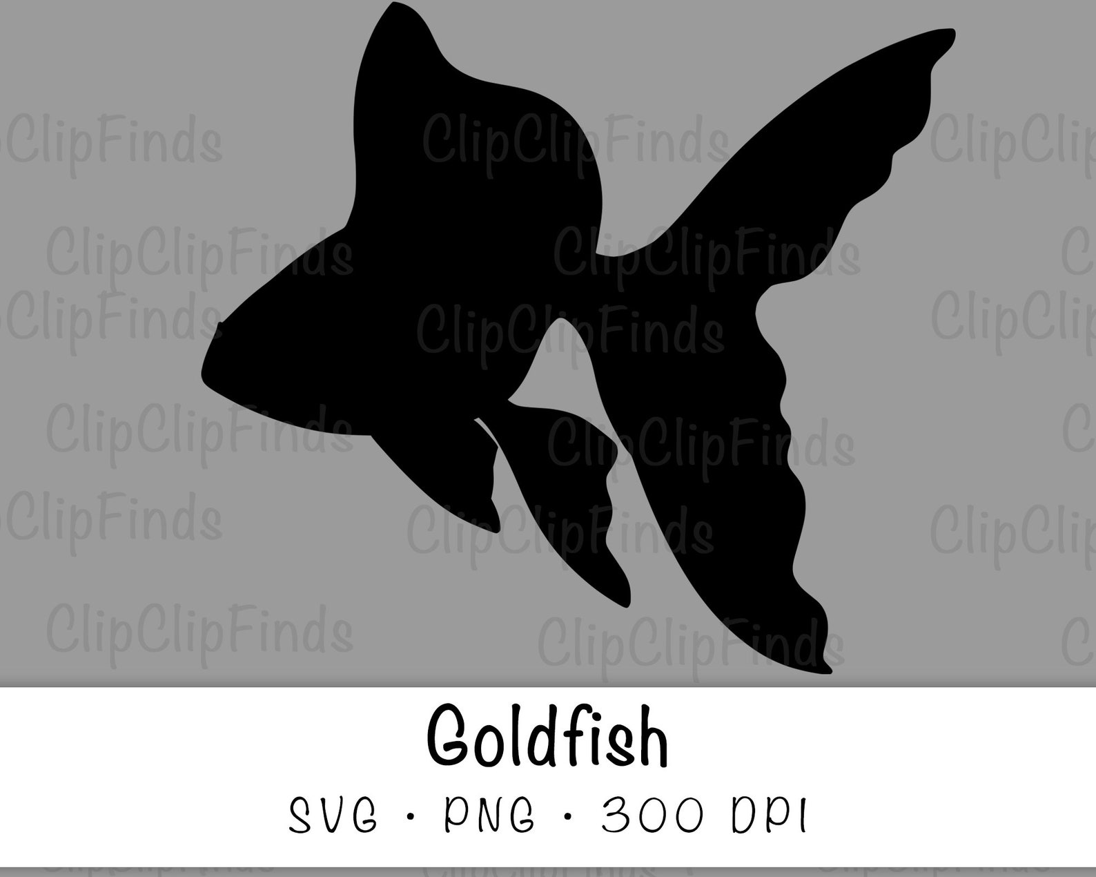 Goldfish SVG Vector Cut File and PNG Transparent Background - Etsy