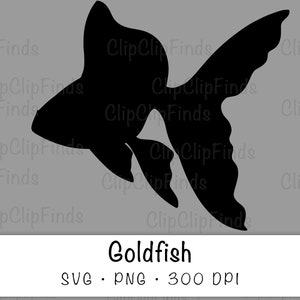 Goldfish SVG, Vector Cut File and PNG, Goldfish Silhouette, Transparent ...