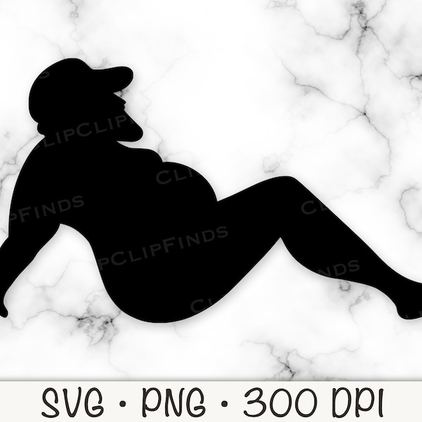 Dad Bod Silhouette Svg - Etsy Canada
