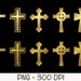 Gold Cross PNG Gold Cross Clipart Gold Crosses (Download Now) - Etsy
