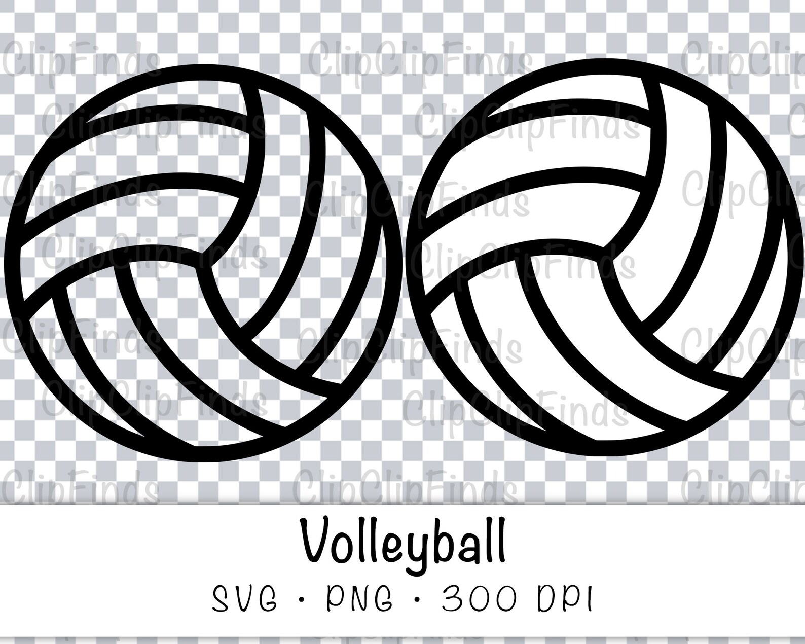 Volleyball Bundle SVG Vector Cut File and PNG Transparent | Etsy