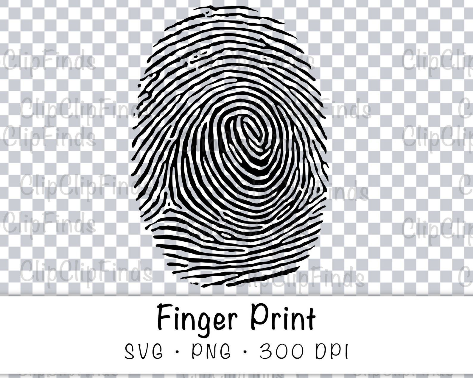 Fingerprint SVG and PNG Transparent Background Clip Art | Etsy