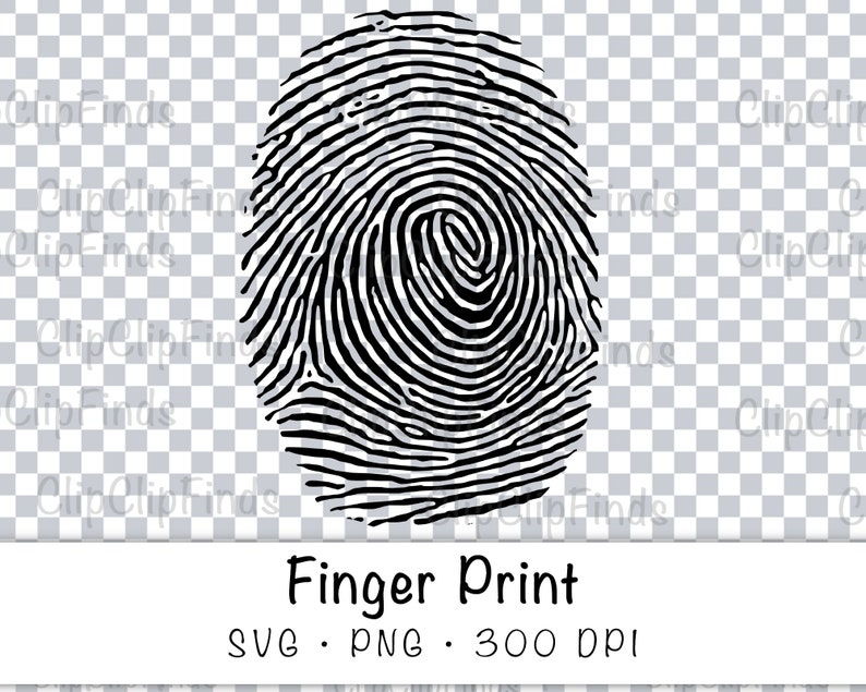 Fingerprint SVG and PNG Transparent Background Clip Art | Etsy