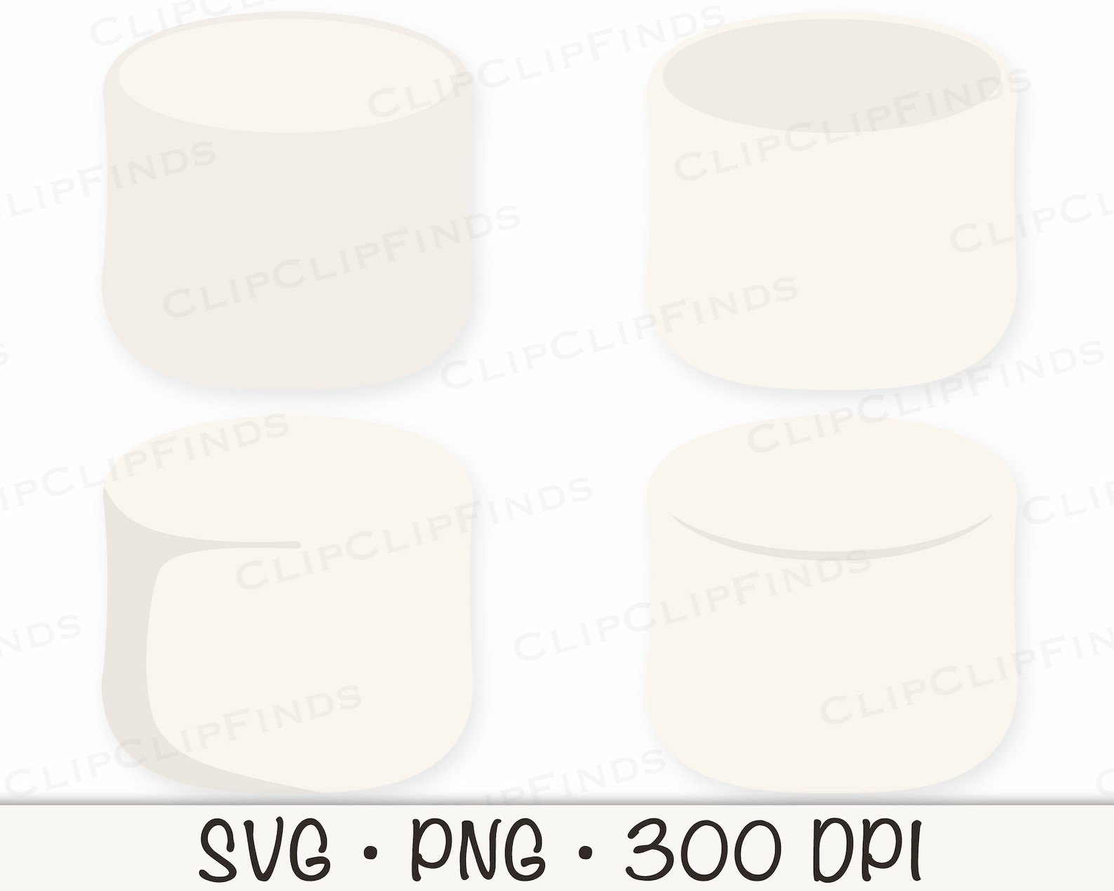 Marshmallow SVG, PNG, Clipart, Instant Digital Download - Etsy