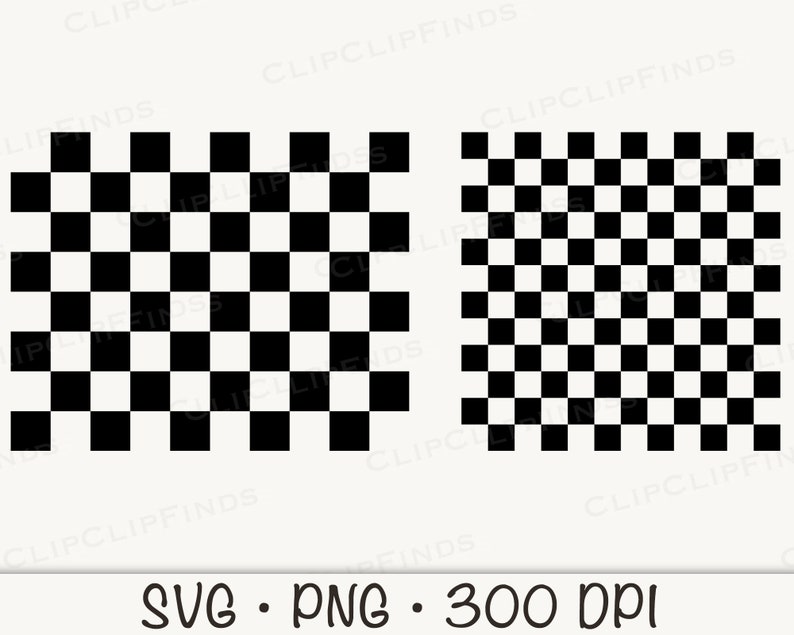Seamless Checkerboard Pattern SVG, PNG, Transparent Background, Instant ...