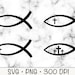 Christian Fish SVG, Jesus Fish Svg, God Fish Svg, Believer, Faith Over ...