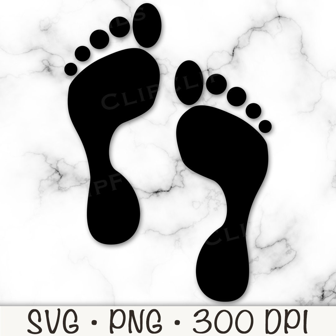 Foot Print SVG, Feet SVG, Feet Silhouette, Foot PNG, Foot Step ...