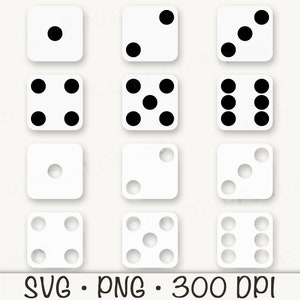Dice Clipart: White Board Game Dice SVG PNG (digital Download) - Etsy