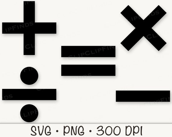 Math Signs Clipart Black And White