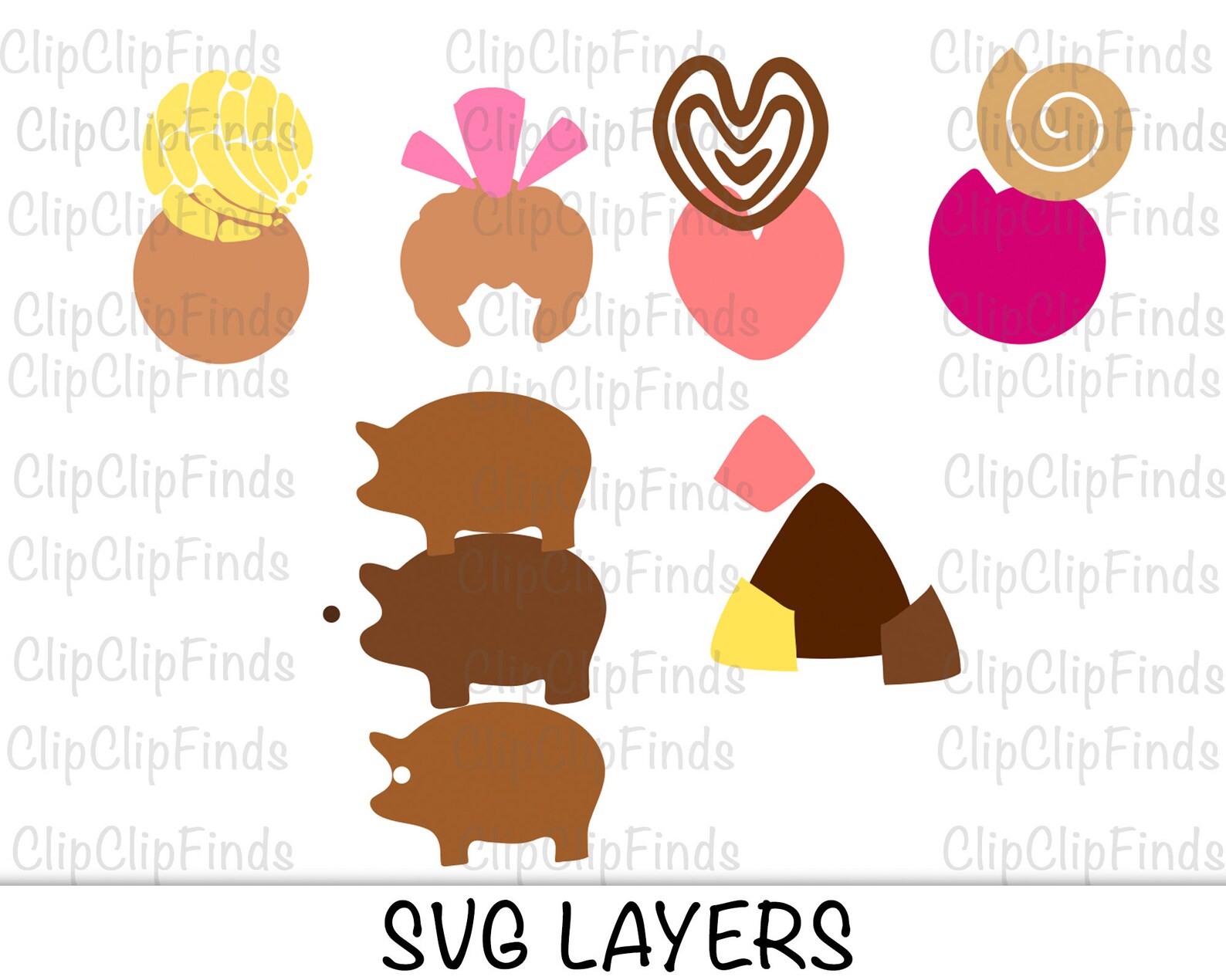 Mexican Sweet Bread Bundle Pan Dulce Concha Puerquitos - Etsy