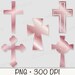 Rose Gold Cross Clipart, PNG, Rose Gold Cross Clipart, Rose Gold ...