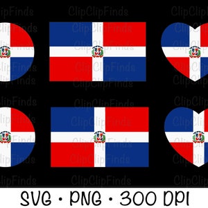 Dominican Flag, Dominican Flag Heart, Dominican Flag Circle, SVG, PNG ...