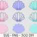 Seashell SVG, Seashell Outline, Solid Seashell, Cute Pastel Seashells ...