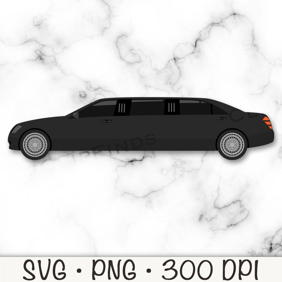 Limousine Clipart, Black Limo, Limousine PNG, Limousine SVG, Black ...