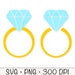 Diamond Ring SVG, Wedding Band PNG, Wedding Ring SVG, Engaged, I Do ...