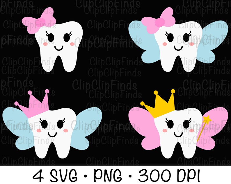 Tooth Fairy Bag SVG PNG Tooth Fairy Bundle Pack Girl Tooth - Etsy