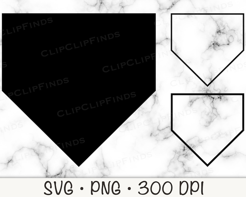 Baseball Home Plate SVG Home Plate Outline Vector Cut File - Etsy New ...