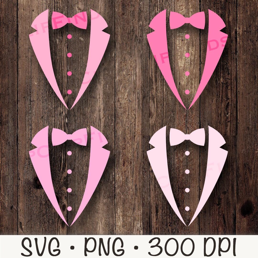 Pink Tuxedo SVG, Pink Tux PNG, Suit Tie PNG, Wedding, Bachelorette, T ...