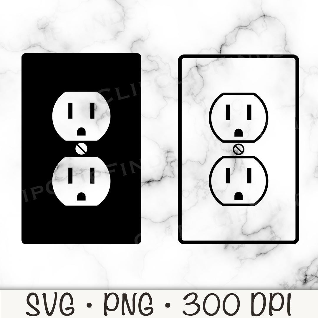 AC Electrical Power Outlet SVG, PNG, Clipart, Outline, Silhouette ...