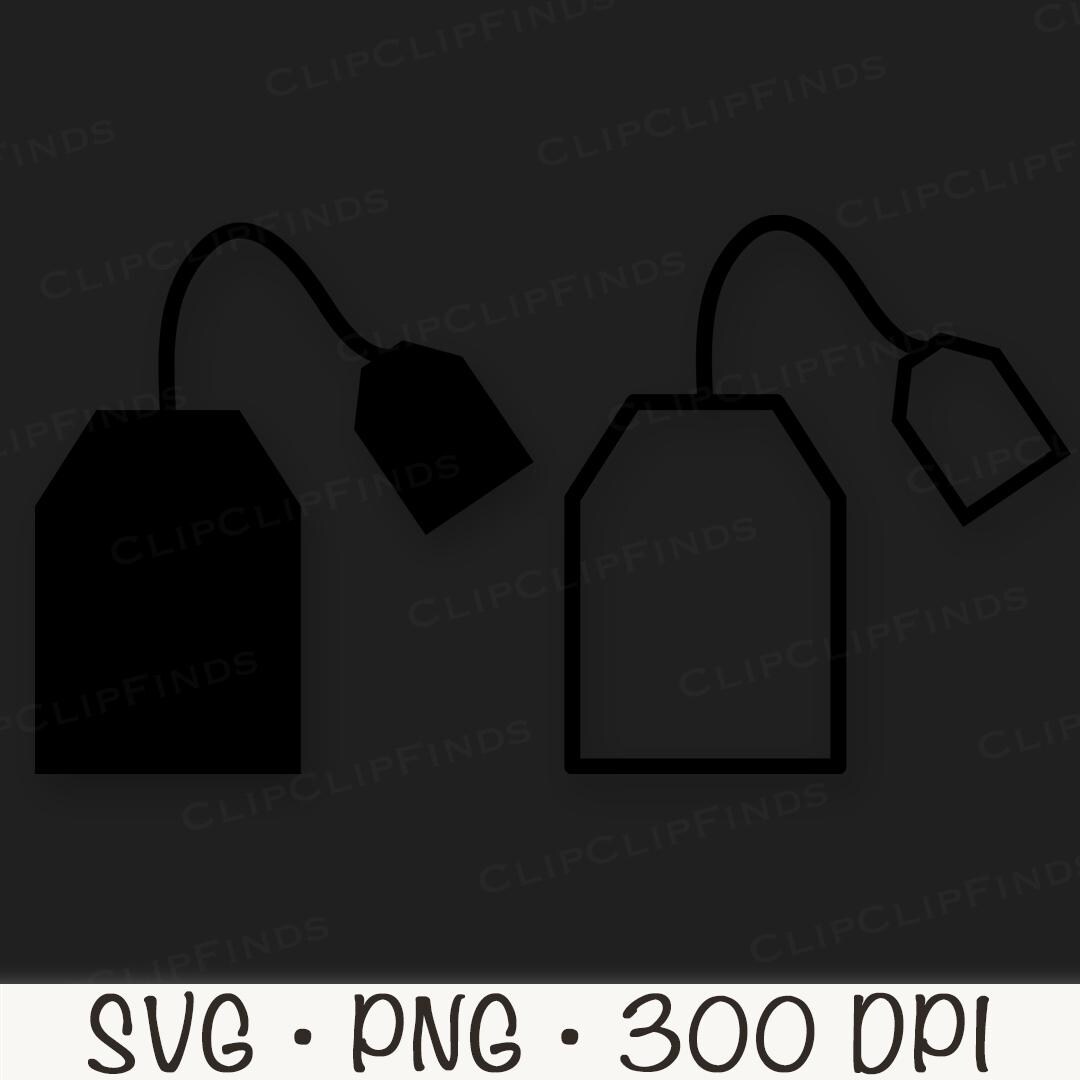 Tea Bags SVG, Tea Bag PNG, Tea Bag Silhouette Shape, Tea Bag Outline ...