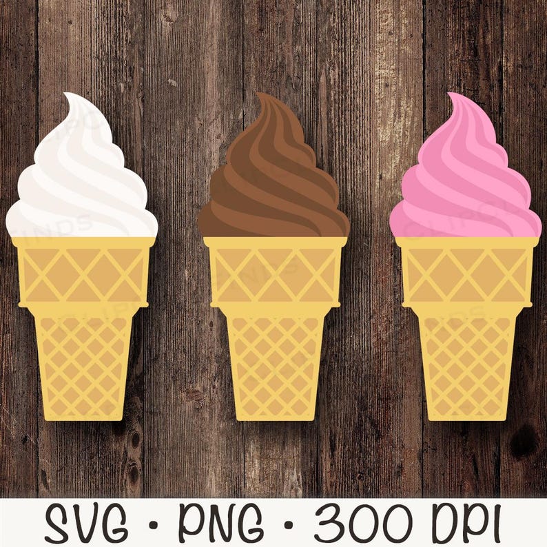 Soft Serve Ice Cream Clipart, Ice Cream Cone PNG, Ice Cream SVG ...