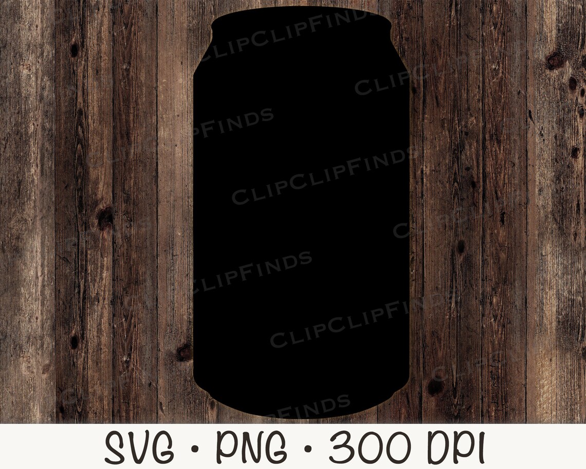 Soda or Beer Can Can Silhouette Can SVG Vector Cut File and - Etsy