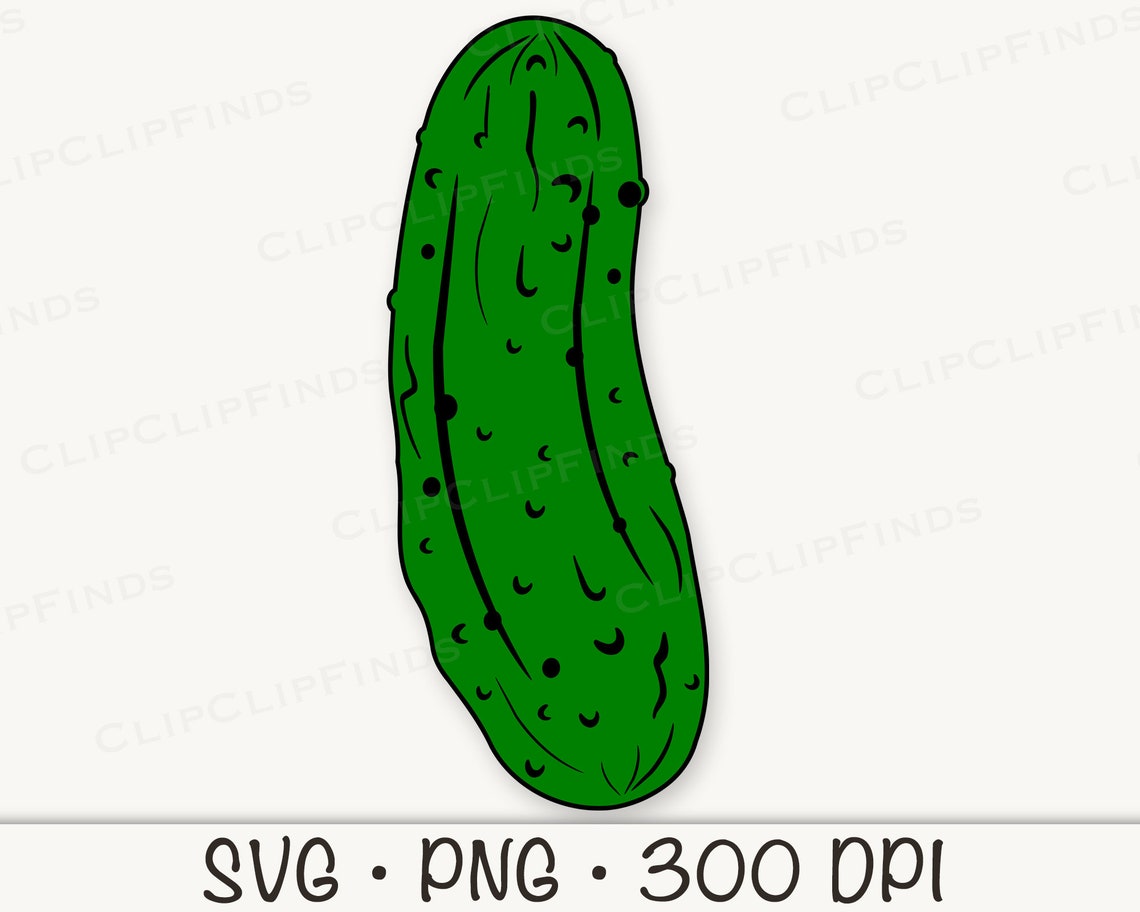 Pickle SVG Vector Cut File and PNG Transparent Background Clip - Etsy