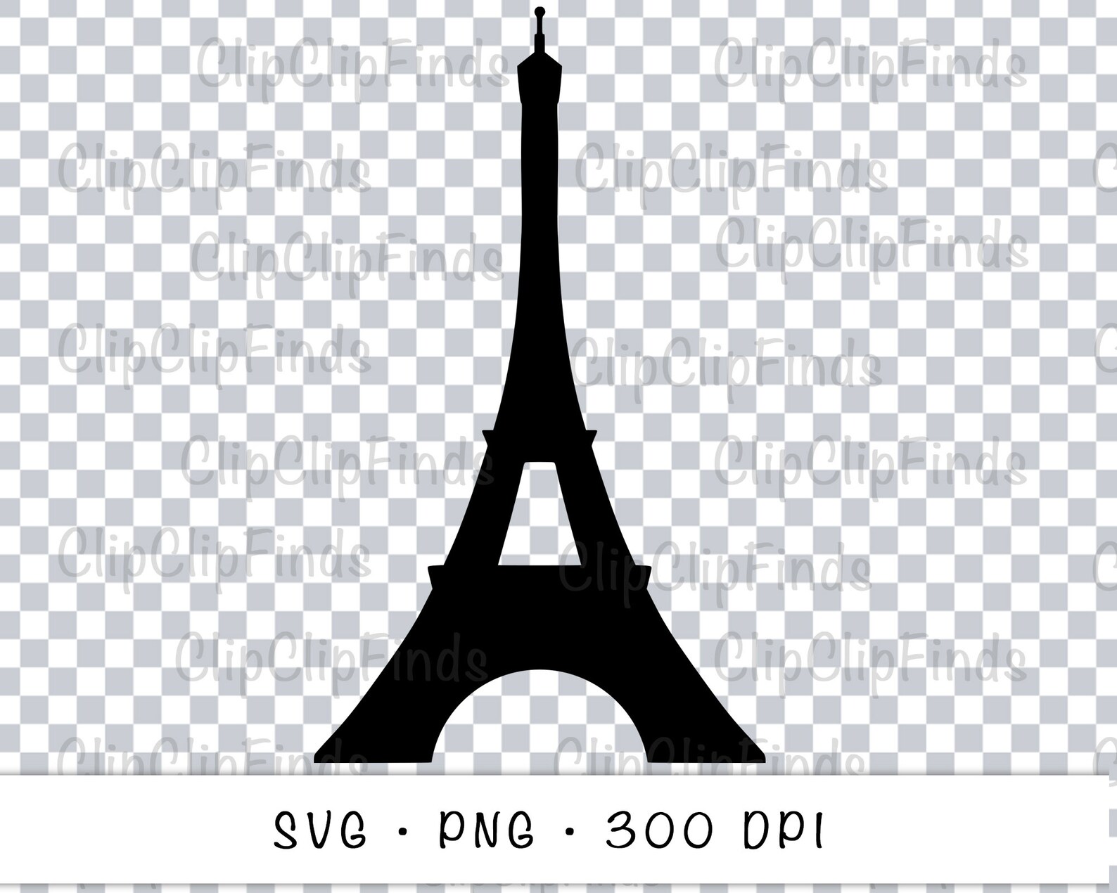 Eiffel Tower SVG Vector Cut File and PNG Transparent | Etsy