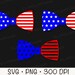 American Flag Bowtie Patriotic July 4th Bowtie SVG PNG - Etsy