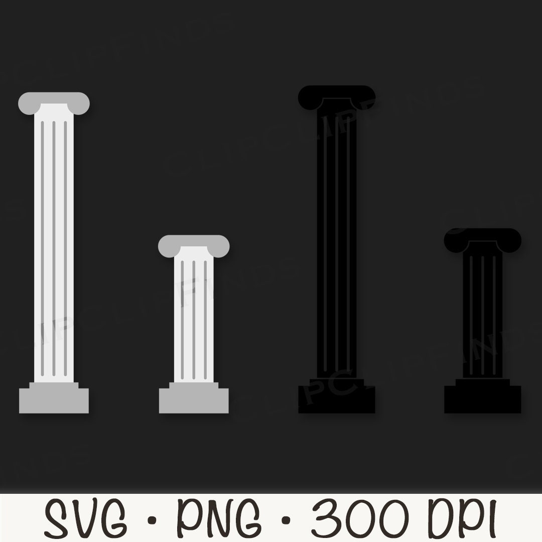 Pillar SVG, Pillar PNG, Pillar Silhouette, Column Clipart, Digital ...