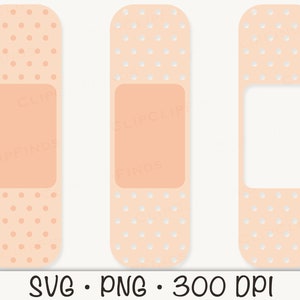 Bandaid SVG Vector Cut File and PNG Transparent Background Sublimation ...
