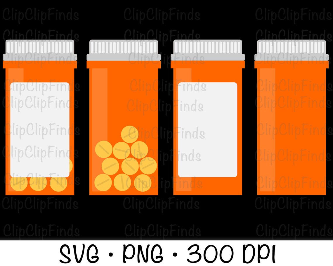 Medicine Bottle Bundle Prescription Bottle SVG PNG - Etsy