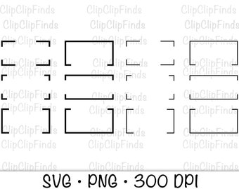 Outline Rectangle Svg - Etsy