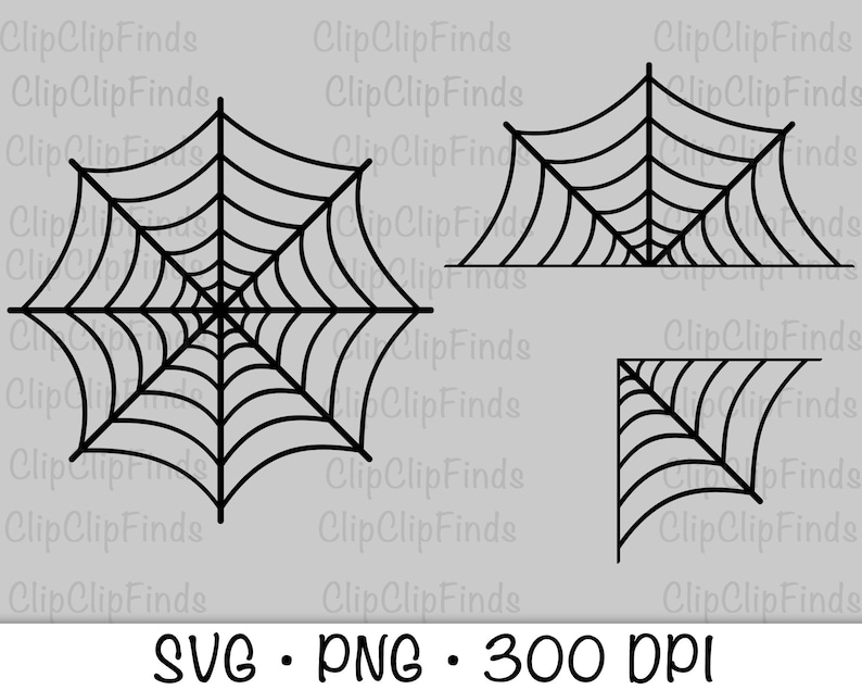 Spider Web Spider Web Corner Half Spider Web Halloween - Etsy
