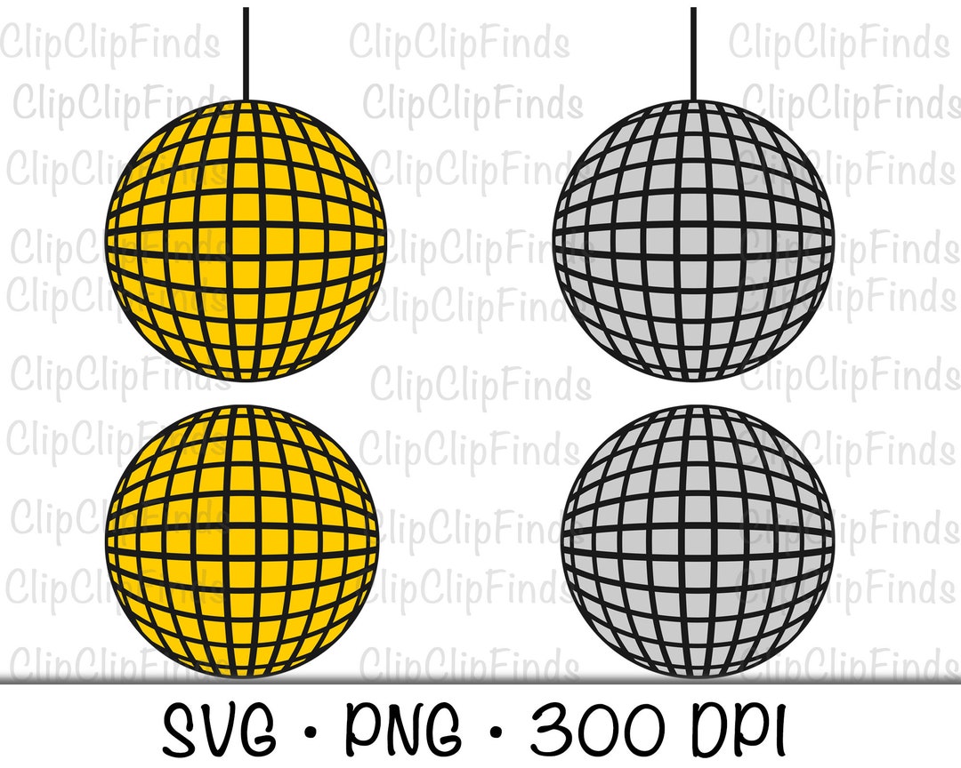 Groovy Disco Ball SVG Bundle: PNG Clipart (digital Download) - Etsy