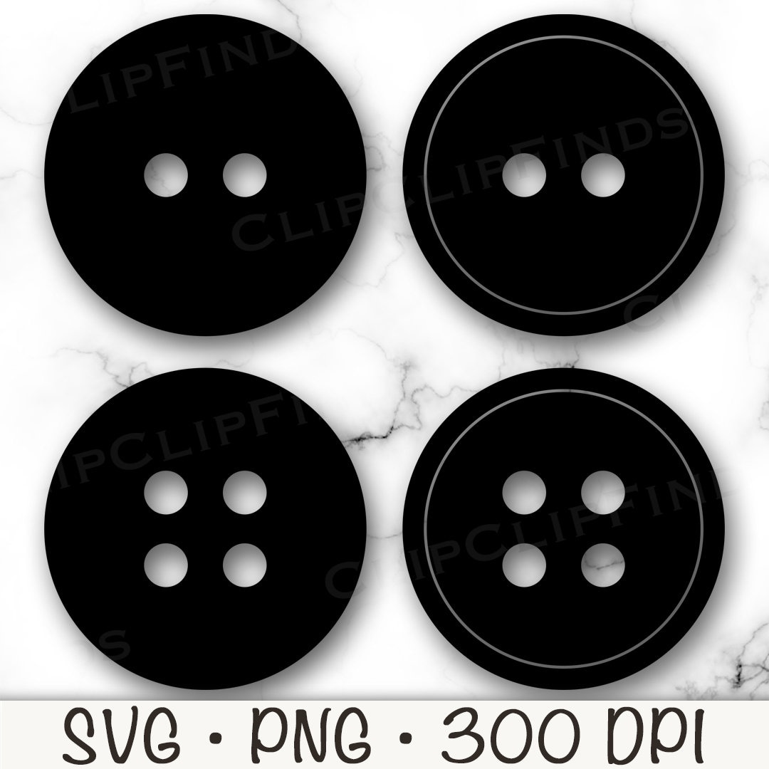 Button SVG, Button PNG, Button Clipart, Sewing Button, Button ...