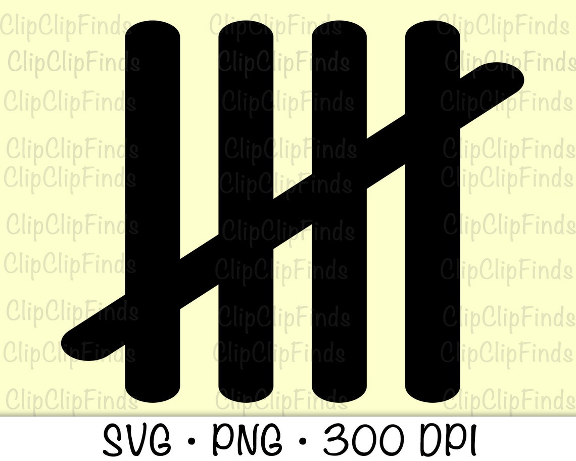 Tally Mark Counting System Tally Count SVG PNG Clip Art - Etsy