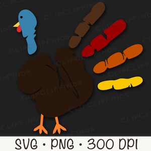 Turkey Hand Print, SVG Vector Cut File and PNG Transparent Background ...