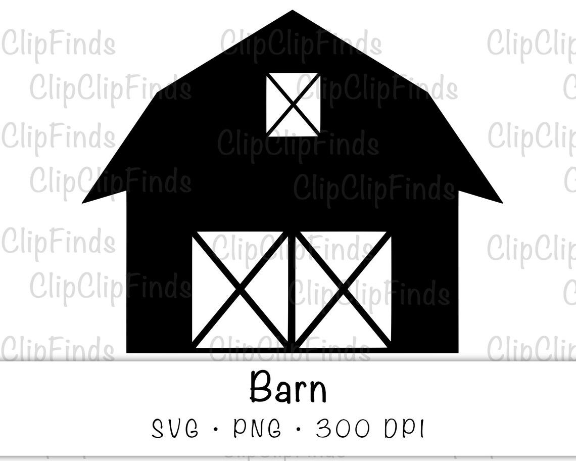 Barn Farmhouse SVG Vector Cut and PNG Transparent Background - Etsy