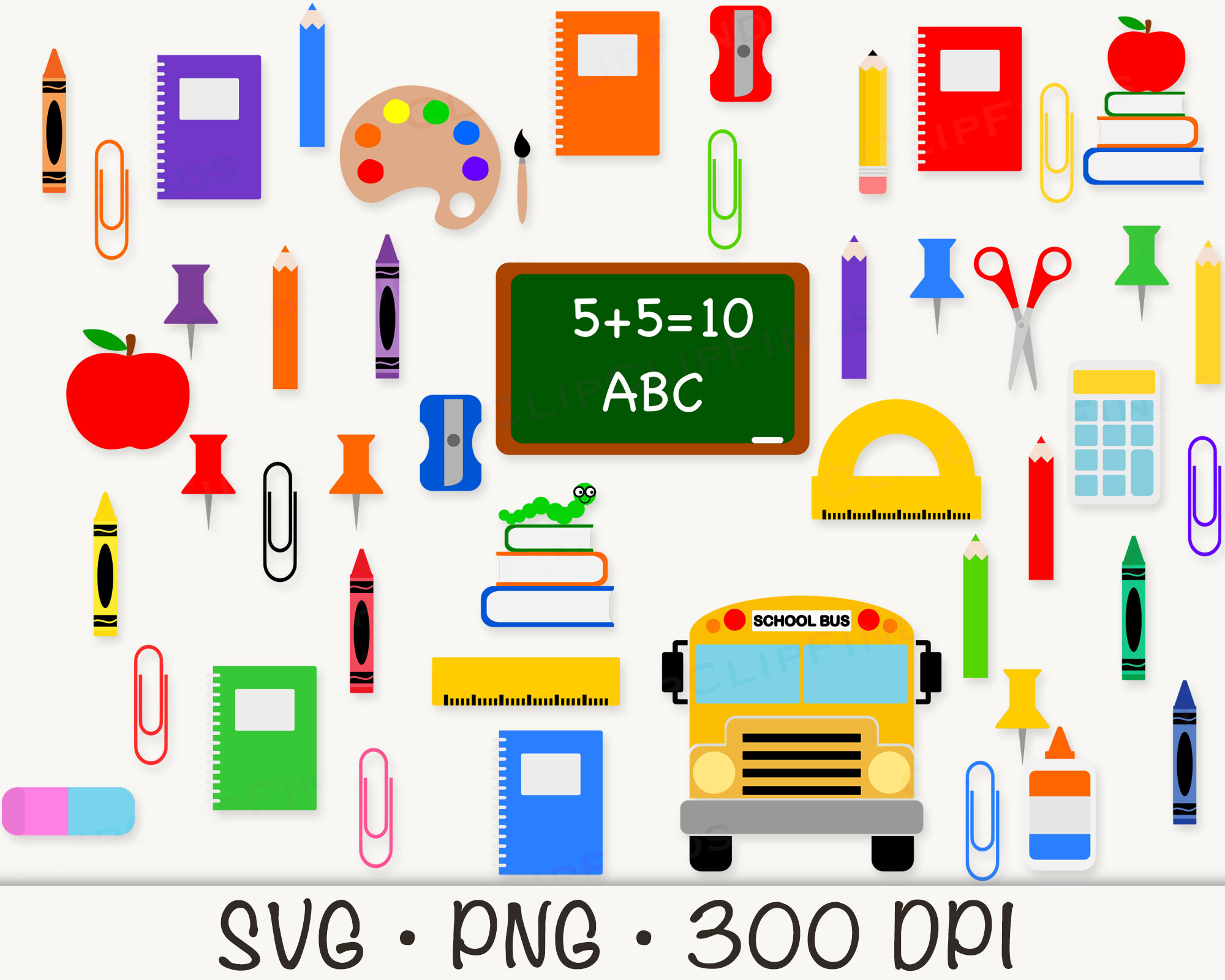 School SVG Bundle Back to School Clip Art Teacher Student - Etsy