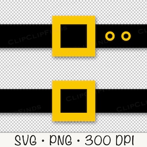 Santa Claus Belt, SVG, PNG, Santa Belt Clipart, Sublimation, Instant ...